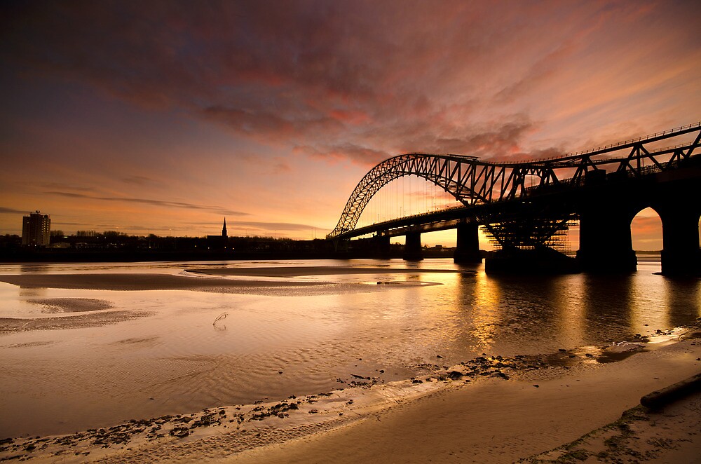 "Runcorn/Widnes Bridge Sunset...." by David Baker | Redbubble