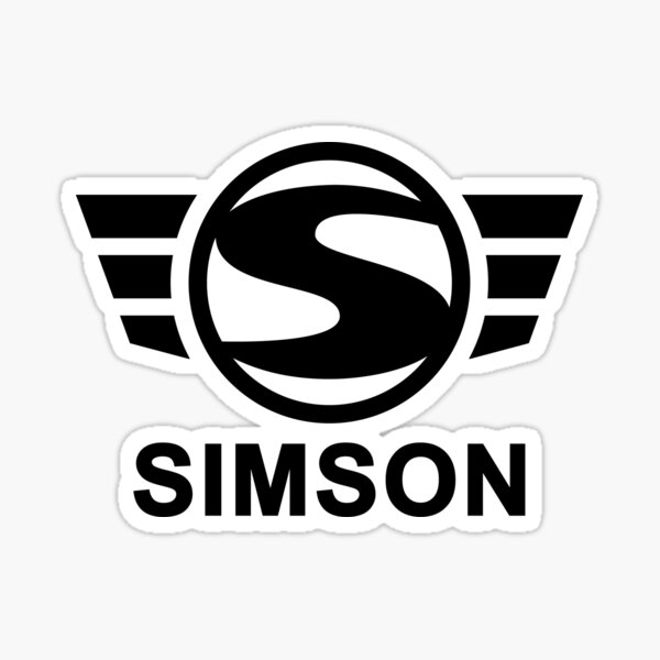 "Simson logo (black)" Sticker by GetThatCar | Redbubble