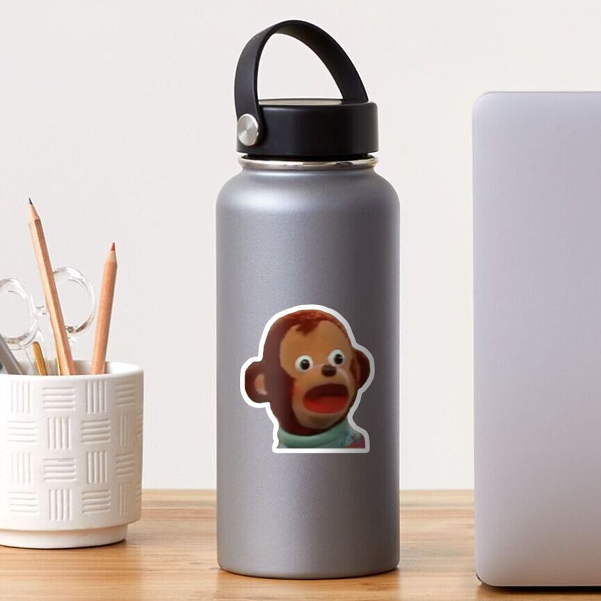 Pegatina «meme mono sorprendido» de kam-lin | Redbubble