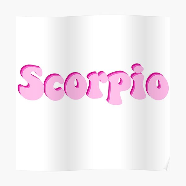 "Pink Scorpio" Poster for Sale by smicelz | Redbubble