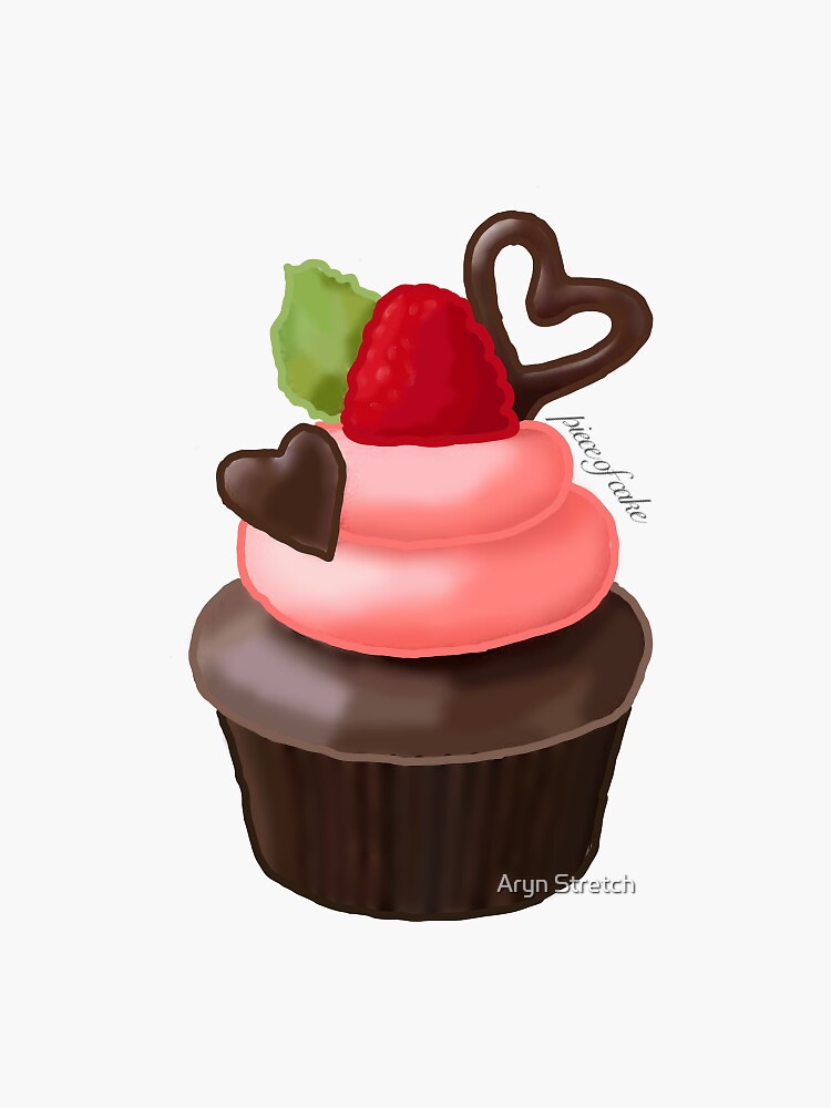 "Chocolate cupcake" Sticker by Digitalbakery | Redbubble