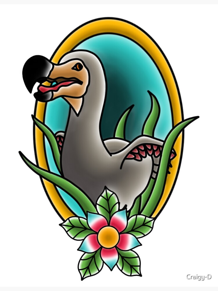 "Dodo Bird Tattoo" Sticker for Sale by Craigy-D | Redbubble