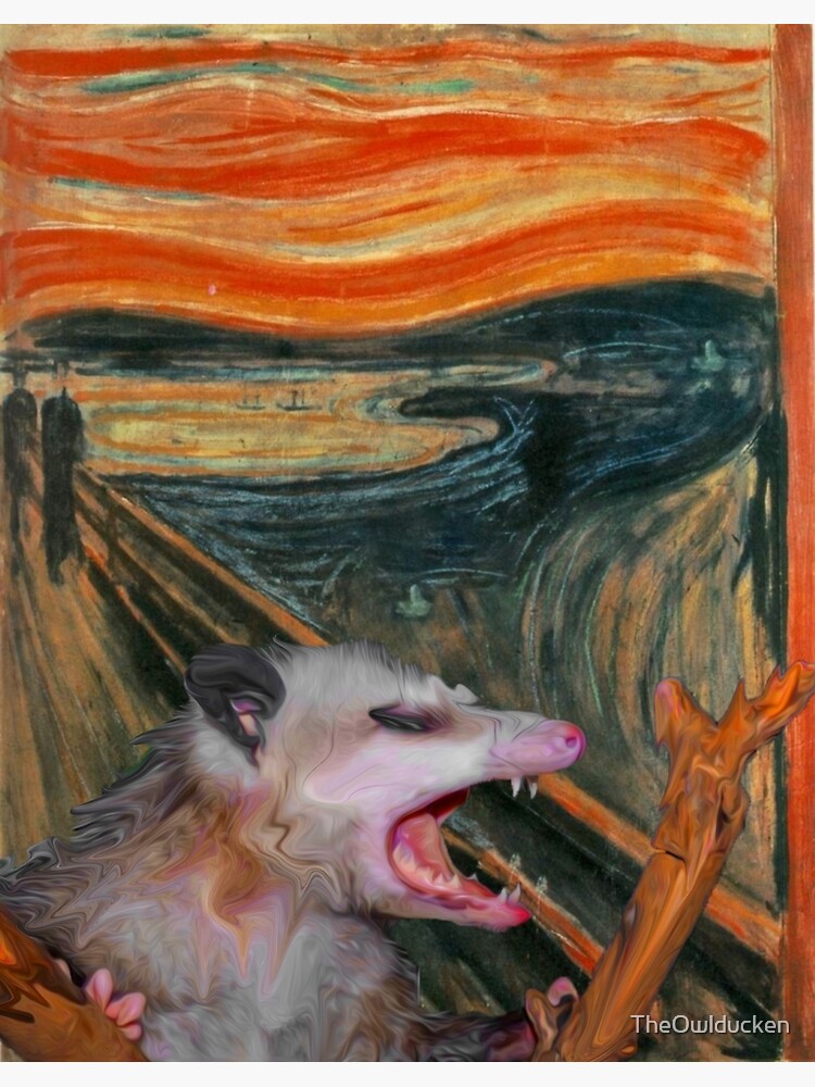 "The Scream Possum" Poster by TheOwlducken | Redbubble