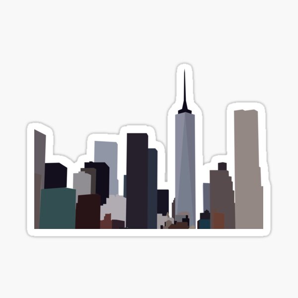 "Manhattan Skyline" Sticker for Sale by carly20 | Redbubble