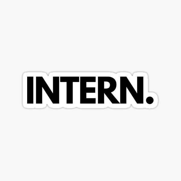 "Intern " Sticker by jnguyen90 | Redbubble