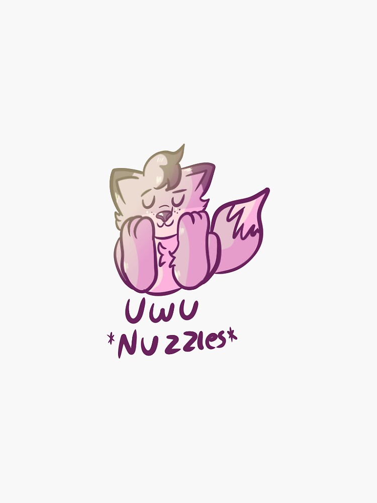 "UwU nuzzles sticker" Sticker for Sale by katorsomething | Redbubble