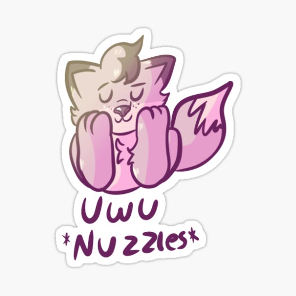 "UwU nuzzles sticker" Sticker for Sale by katorsomething | Redbubble