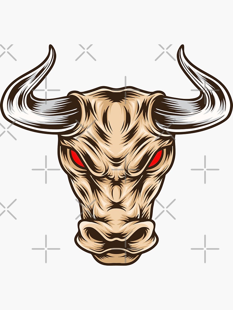 "Taurus: The Bull" Sticker for Sale by tambustore | Redbubble