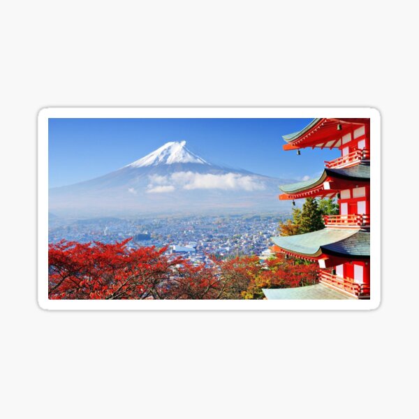 "Mount Fuji" Sticker for Sale by Kenobass | Redbubble