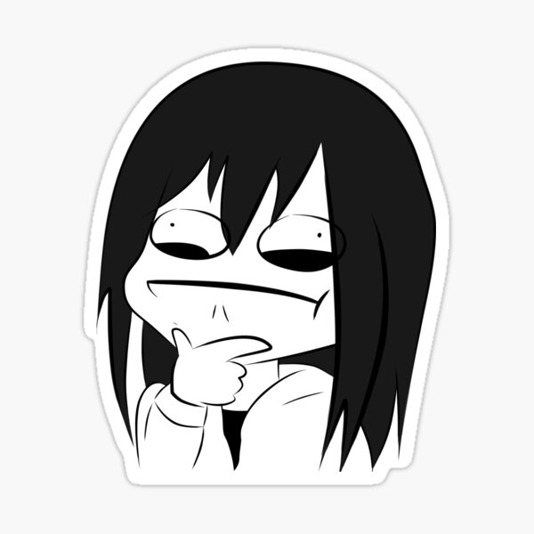 "Creepypasta - Jeff the thinker" Sticker by sasori-sanin | Redbubble