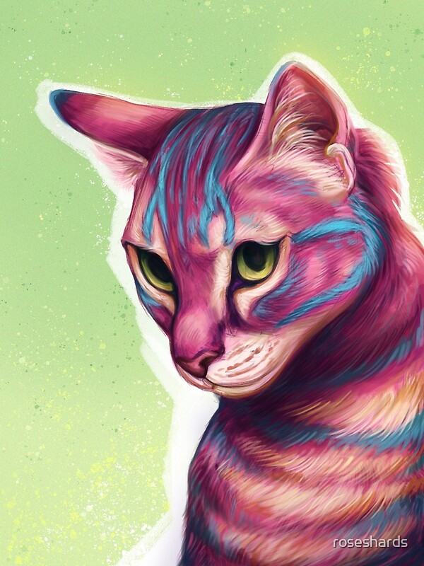 "Pink Tabby" by roseshards | Redbubble