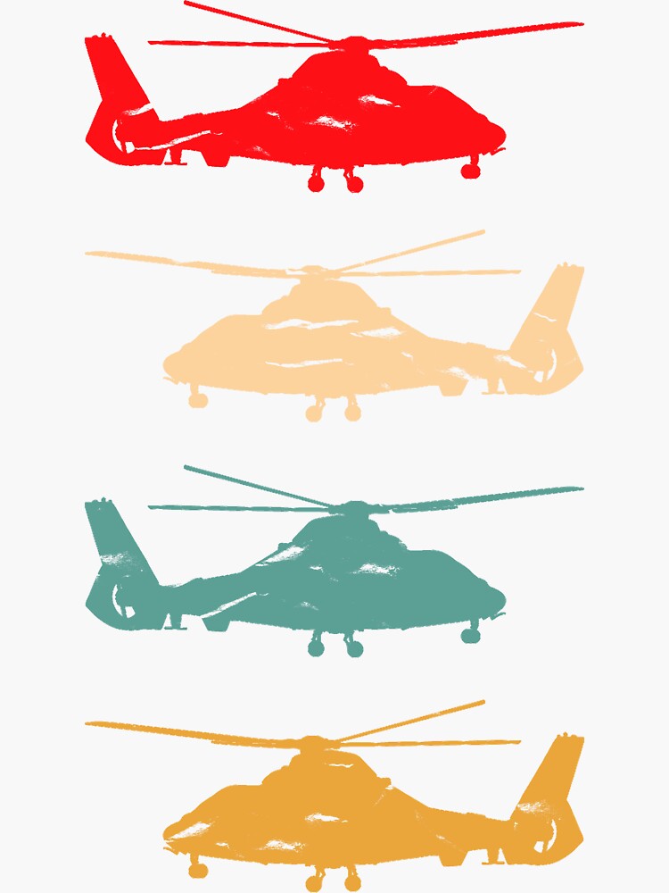 "Helicopter sunset vintage" Sticker for Sale by JoshuaRed | Redbubble