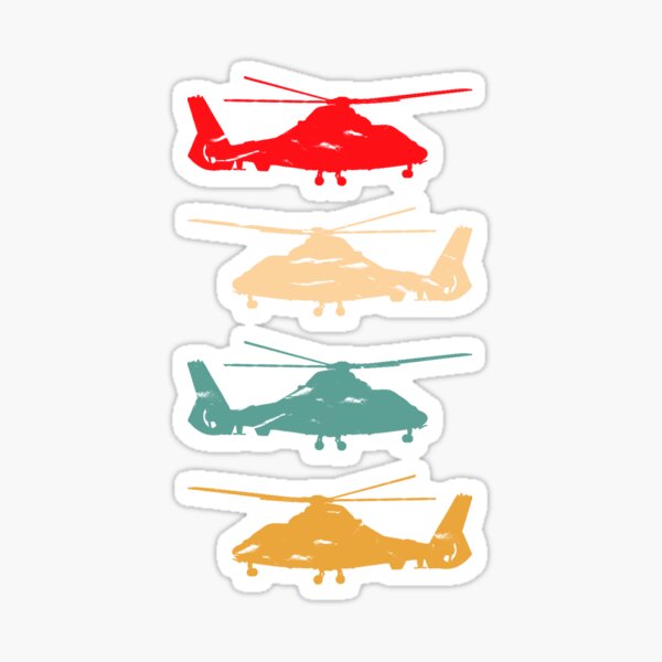 "Helicopter sunset vintage" Sticker for Sale by JoshuaRed | Redbubble
