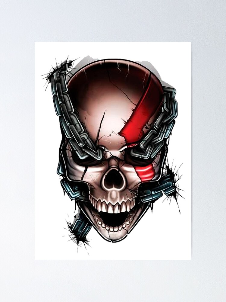 "mercenary skull" Poster by Angelica Maria Franco Cano | Redbubble