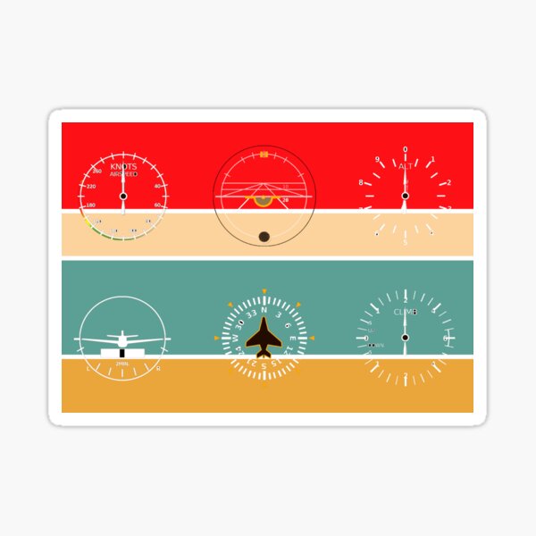 "Pilot cockpit plane" Sticker for Sale by JoshuaRed | Redbubble