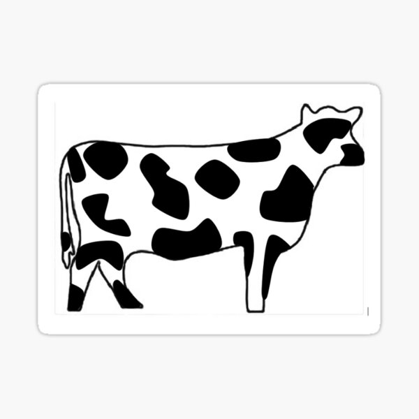 "Cow Print cow" Sticker by lara-1234 | Redbubble