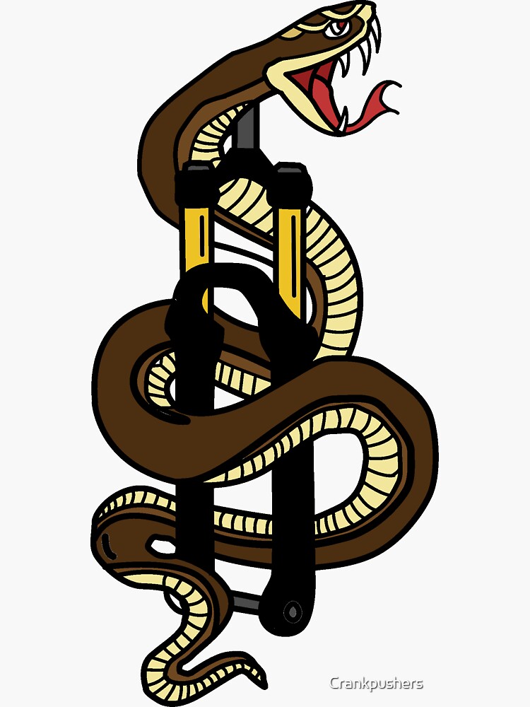 "Snake Fork" Sticker for Sale by Crankpushers | Redbubble