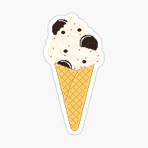 "Cookies & Cream Ice Cream" Sticker by Blackgyalotaku | Redbubble