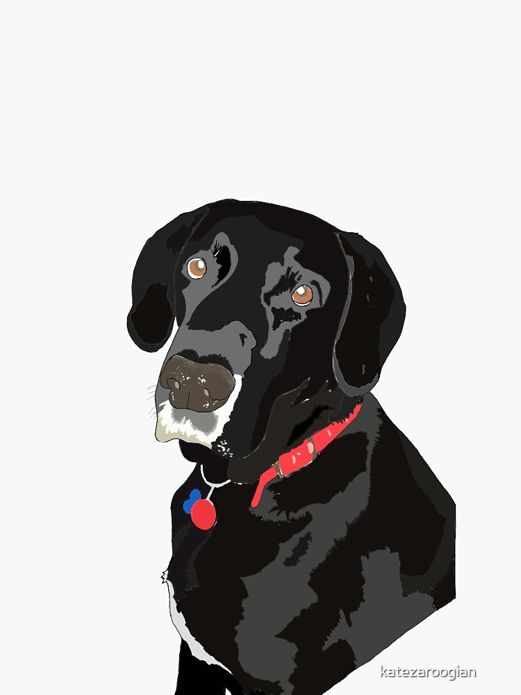 "The Black Dog" Sticker for Sale by katezaroogian | Redbubble