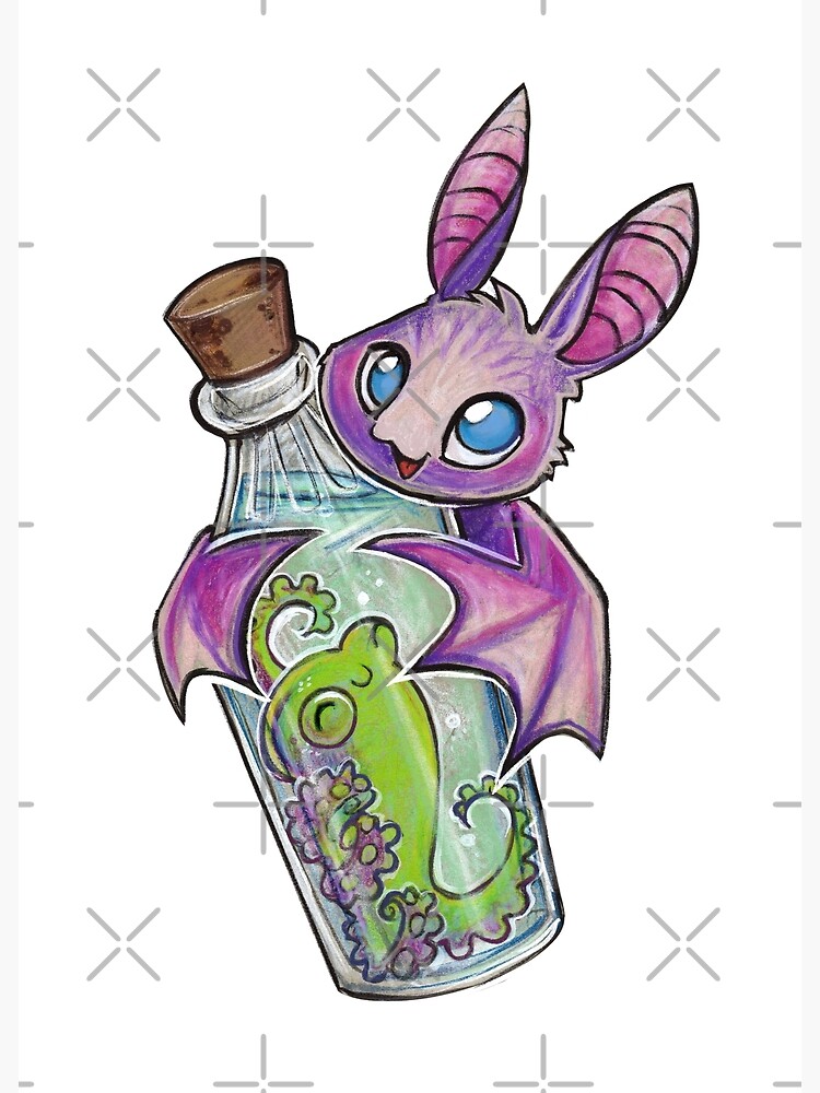 "Bat with octopus " Poster by ArtOfBianca | Redbubble