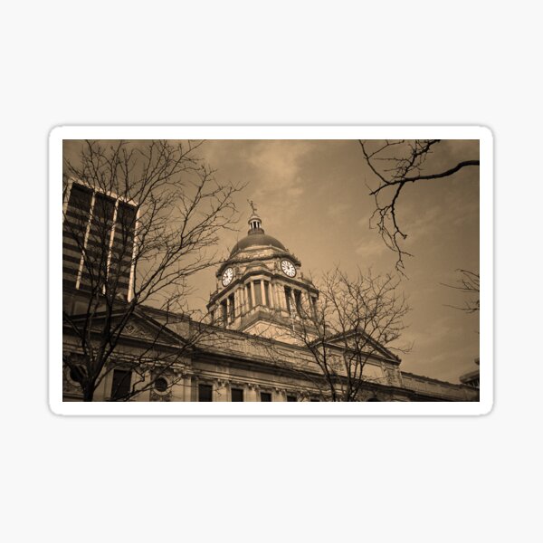 "Fort Wayne, Indiana - City Hall" Sticker by Ffooter | Redbubble