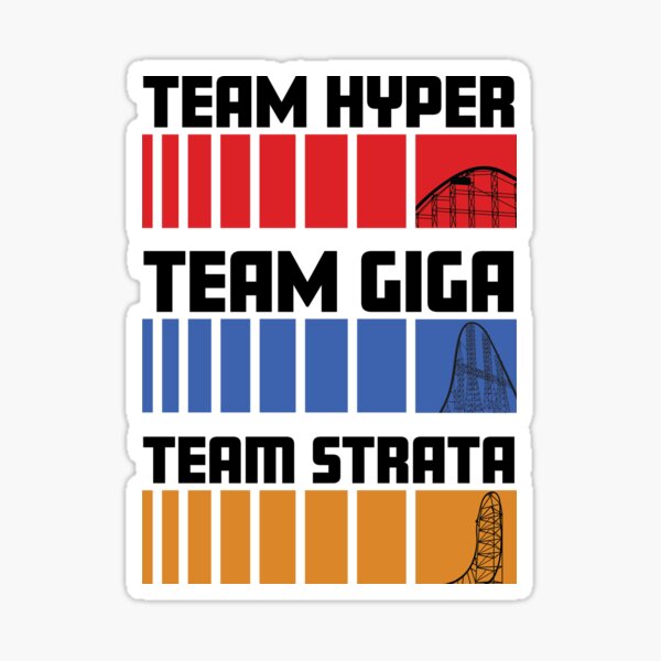 "TEAM HYPER GIGA STRATA" Sticker for Sale by ERCcomic | Redbubble