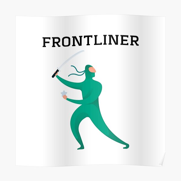 "Frontliner Masked Fighter" Poster for Sale by Laurelbdesigns | Redbubble