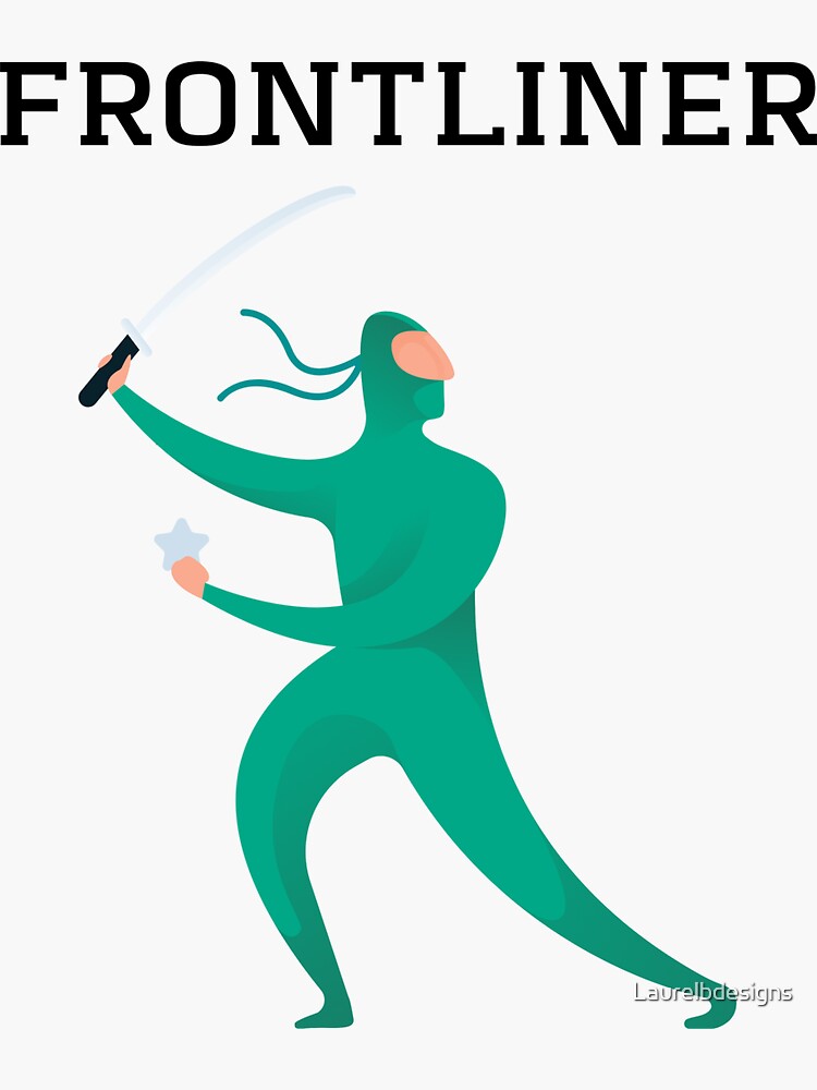 "Frontliner Masked Fighter" Sticker by Laurelbdesigns | Redbubble