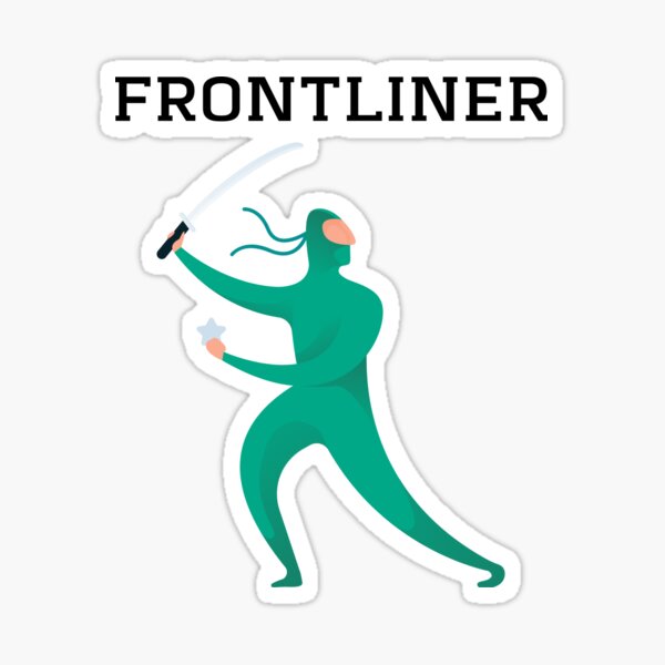 "Frontliner Masked Fighter" Sticker by Laurelbdesigns | Redbubble