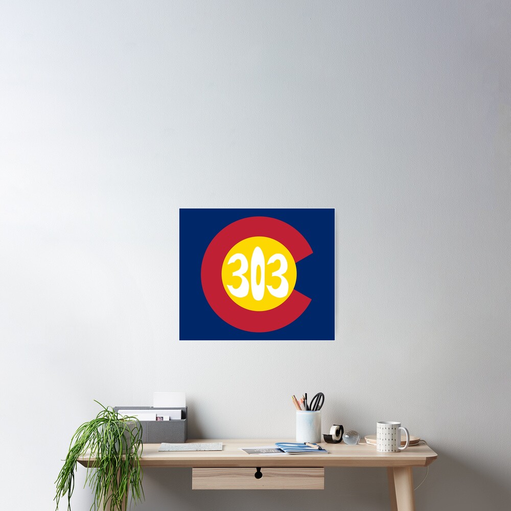 "Hand Drawn Colorado Flag 303 Area Code" Poster for Sale by itsrturn ...