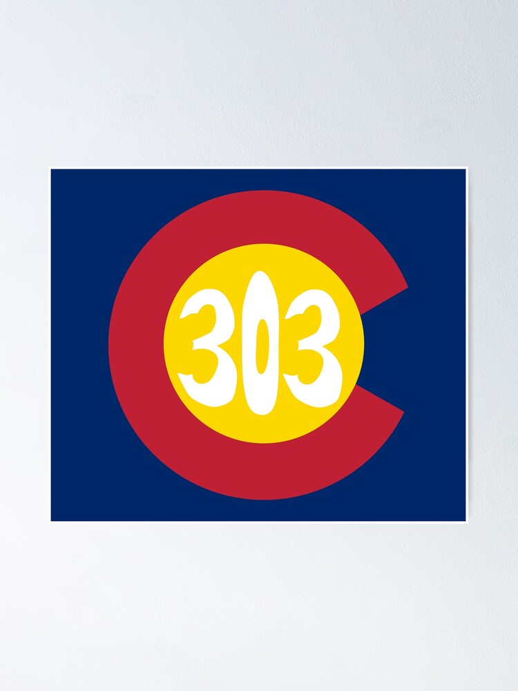 "Hand Drawn Colorado Flag 303 Area Code" Poster for Sale by itsrturn ...