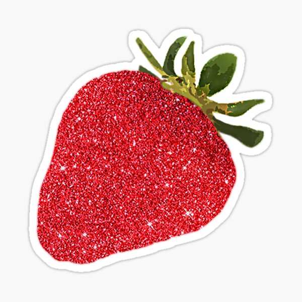 "Glitter Strawberry" Sticker for Sale by jennykmusic | Redbubble
