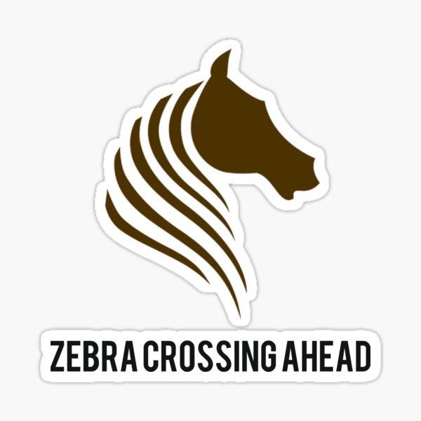 "Zebra Crossing Ahead " Sticker for Sale by roybjit | Redbubble
