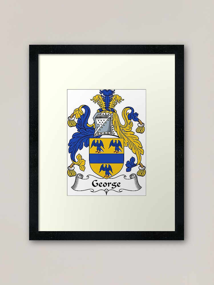 "George Coat of Arms / George Family Crest" Framed Art Print for Sale ...
