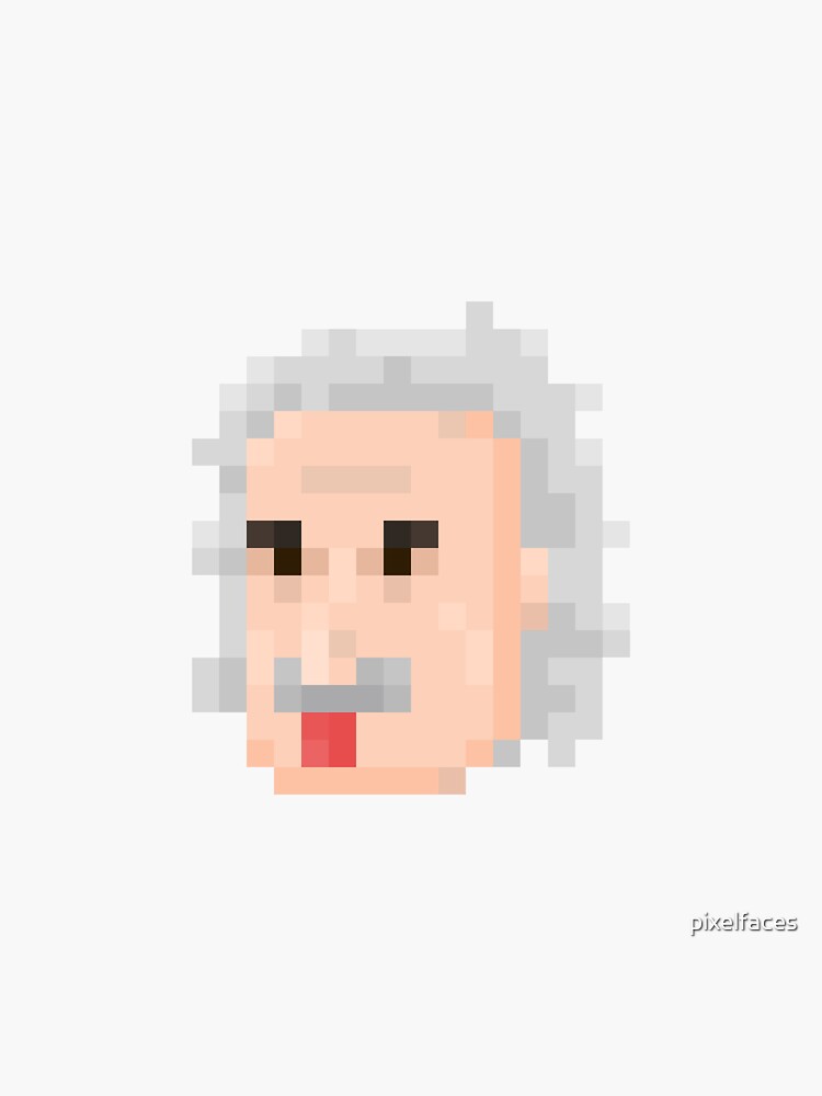 "Albert Face" Sticker by pixelfaces | Redbubble
