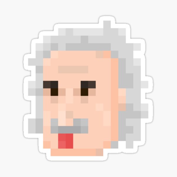 "Albert Face" Sticker by pixelfaces | Redbubble