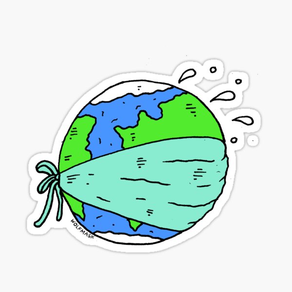 "Sick Sad World" Sticker for Sale by wolfmaskart | Redbubble