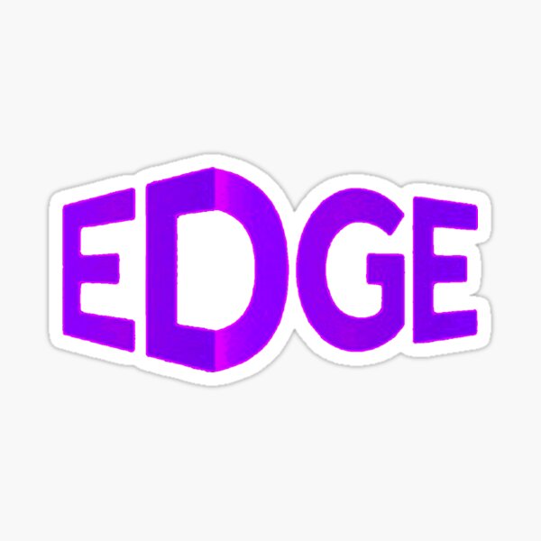 "Edge - title of calligraphy lettering typography text quotes" Sticker ...