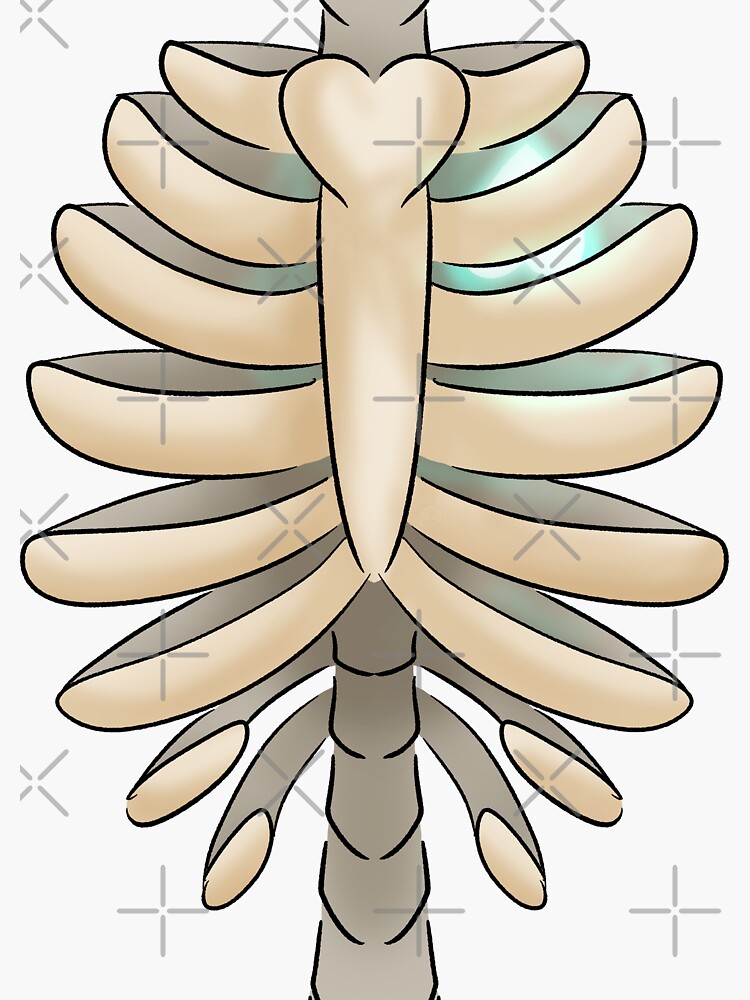 "Sans the skeleton ribcage" Sticker for Sale by C15u5hi | Redbubble