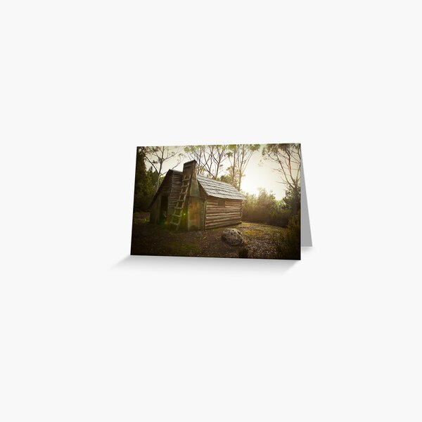 "Lake Meston Hut, Tasmania" Greeting Card for Sale by reflectimaging ...