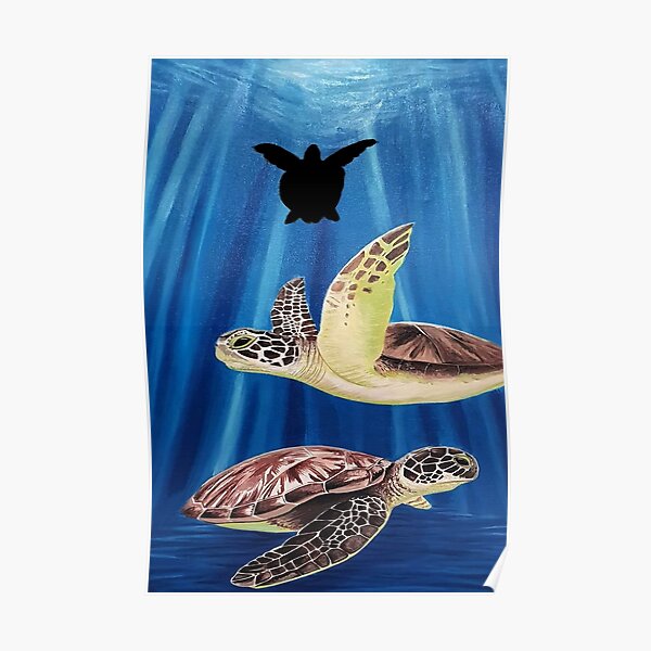 "Sea turtles" Poster for Sale by SHANNON007 | Redbubble
