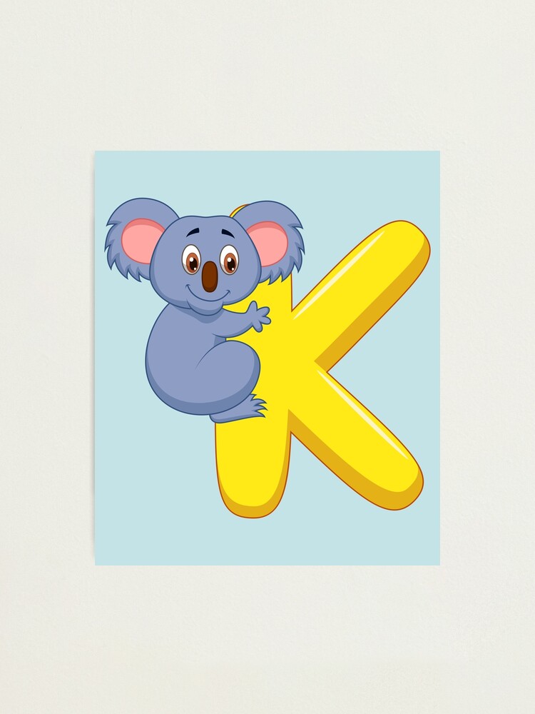 "K Koala English Alphabet For Kids Puffy" Photographic Print by ...