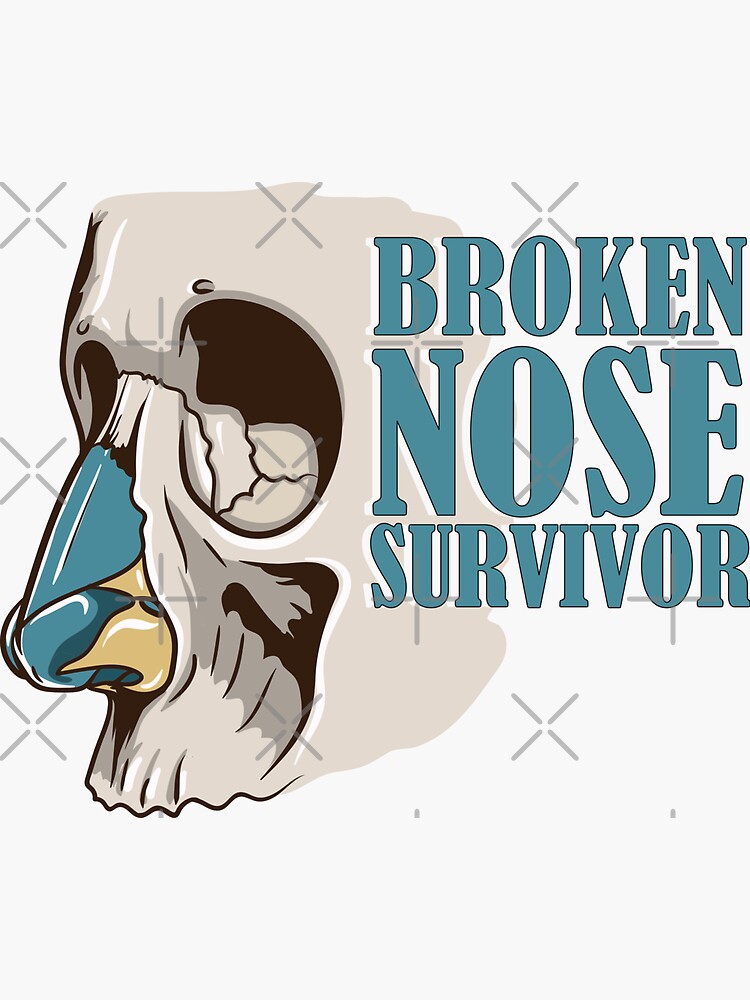 "Broken Nose Survivor - Funny Get Well Soon Gift" Sticker by Sandra78 ...
