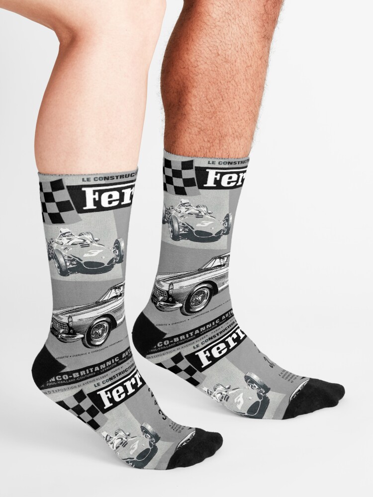 "FERRARI 250 GT" Socks by ThrowbackMotors | Redbubble