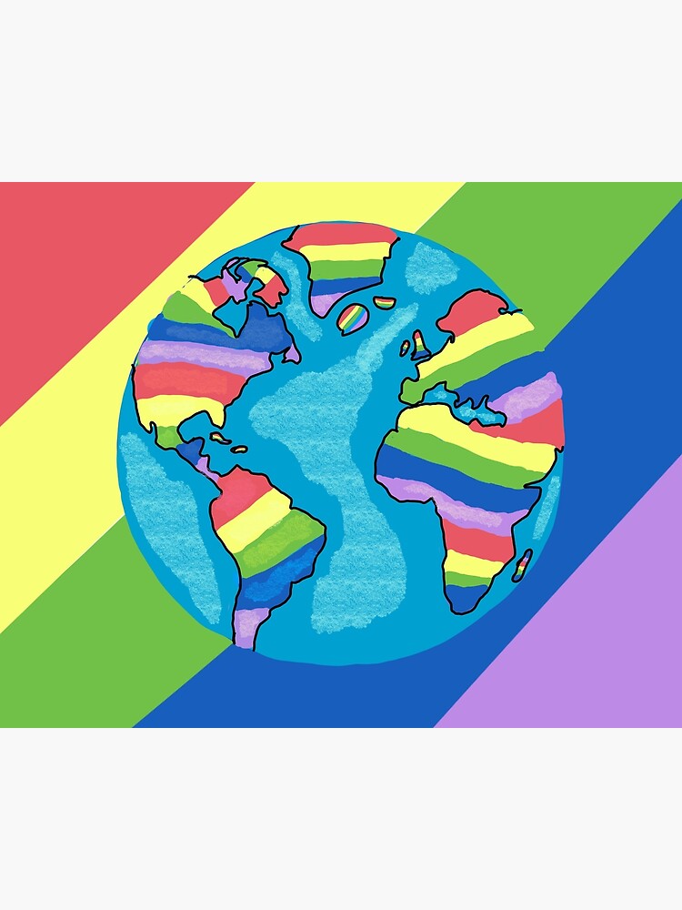 "Rainbow world, Altogether " Poster for Sale by GeckoLass | Redbubble