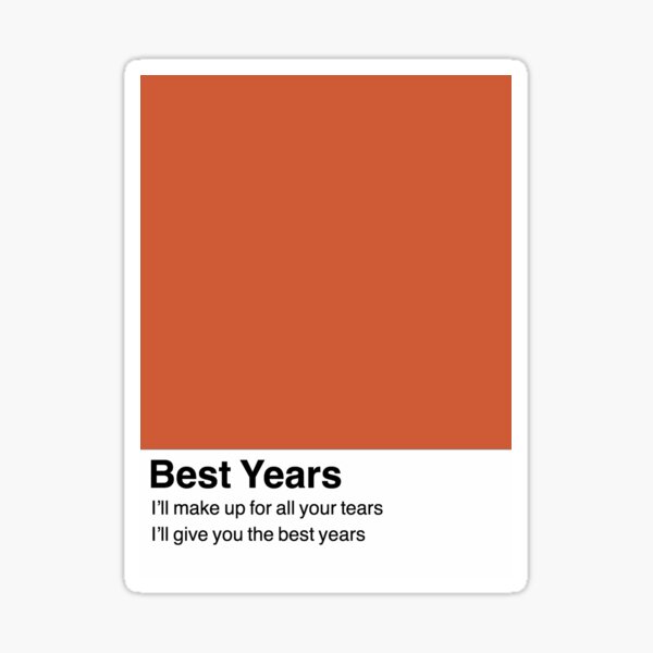 "Best Years 5sos - Pantone" Sticker by hannamaae | Redbubble
