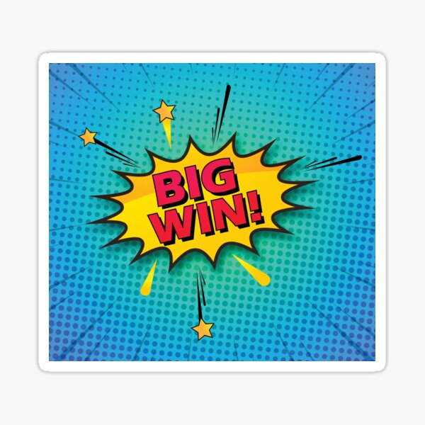 "BIG WIN COMIC " Sticker for Sale by slagalicastrave | Redbubble