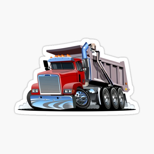 "Cartoon Dump Truck" Sticker for Sale by Mechanick | Redbubble