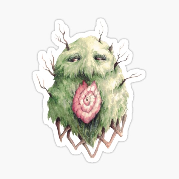 "Moss Ball (Monster Design)" Sticker by Dividlibro | Redbubble