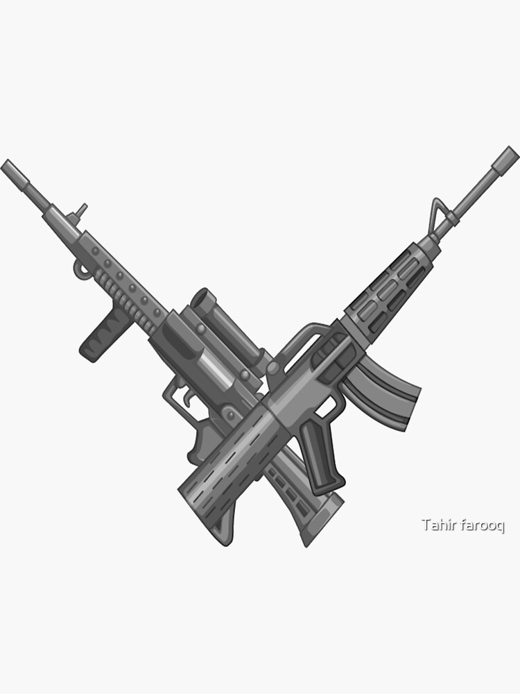 "Gun design for printing" Sticker for Sale by Tahir50 | Redbubble